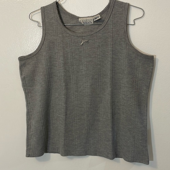 Basic Editions | Tops | Basic Editions Medium Gray Tank Top 6 Cotton 40 Polyester | Poshmark